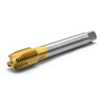 China Tap for metric thread for through hole straight flute spiral web thining of chamfer M243 M35 TiN coating DIN376 for sale