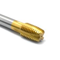China Tap for metric thread for through hole straight flute spiral web thining of chamfer M243 M35 TiN coating DIN376 for sale