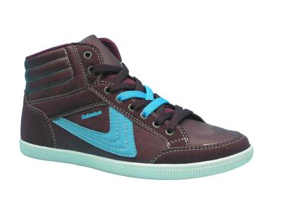 China Mens High Top Skate Shoes PU Leather Mesh Breathable Lightweight Size 40-45 for sale