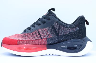 China Fasten Men's Casual Running Shoes Breathable Textile Mesh Rubber Sole Lace-up Sports Shoes OEM Custom for sale