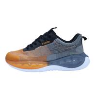China Fasten Men's Casual Running Shoes Breathable Textile Mesh Rubber Sole Lace-up Sports Shoes OEM Custom for sale
