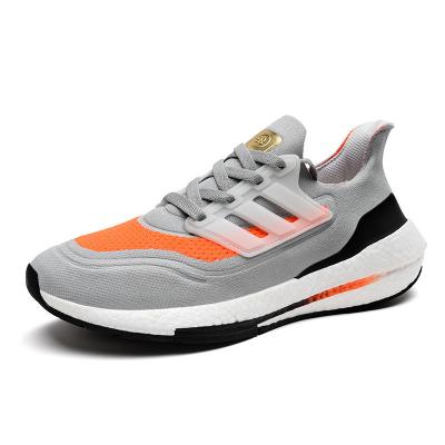 China Custom OEM Fly Knit Breathable Running Shoes for Men Euro Size 39-44 TPR Rubber Outsole for sale