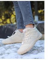 China Unisex Winter Snow Boots Anti-Slip Waterproof Fleece-Lined Warm Cotton Shoes Size 35-46 for sale