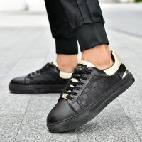 China Genuine Leather Men's Height Increasing Sneakers Rubber Sole Casual Shoes Size 38-44 for sale