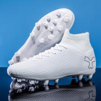 China AG Soccer Shoes Rubber Outsoles EVA Insoles Unisex Football Boots Size 35-45 for sale