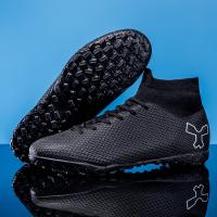 China AG Soccer Shoes Rubber Outsoles EVA Insoles Unisex Football Boots Size 35-45 for sale