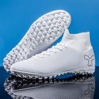 China AG Soccer Shoes Rubber Outsoles EVA Insoles Unisex Football Boots Size 35-45 for sale
