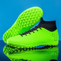 China AG Soccer Shoes Rubber Outsoles EVA Insoles Unisex Football Boots Size 35-45 for sale