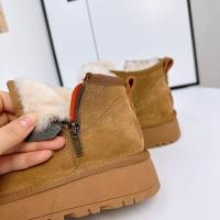China Women's Thick-Soled Wool Snow Boots Cowhide Non-Slip Short Boots Winter TPR Outsole Size 35-40 for sale