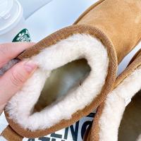China Women's Thick-Soled Wool Snow Boots Cowhide Non-Slip Short Boots Winter TPR Outsole Size 35-40 for sale