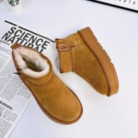 China Women's Thick-Soled Wool Snow Boots Cowhide Non-Slip Short Boots Winter TPR Outsole Size 35-40 for sale