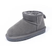China Women Winter Cowhide Snow Boots Genuine Leather Short Boots Waterproof Non-Slip Warm Wool Lining Size 35-40 for sale
