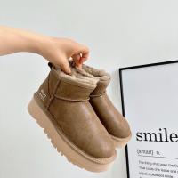 China Thick Sole Height Increasing Snow Boots Women Winter Wool Lining Waterproof TPR Outsole Size 35-40 for sale