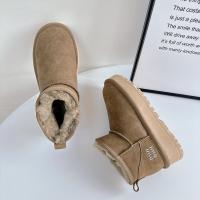 China Thick Sole Height Increasing Snow Boots Women Winter Wool Lining Waterproof TPR Outsole Size 35-40 for sale