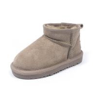 China Winter Cowhide Snow Boots for Kids Girls Women Waterproof Non-Slip Warm Wool Lining Size 23-35 for sale