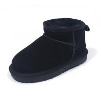 China Winter Cowhide Snow Boots for Kids Girls Women Waterproof Non-Slip Warm Wool Lining Size 23-35 for sale
