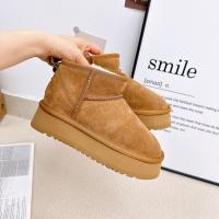 China Winter Cowhide Snow Boots for Women Genuine Leather Short Boots Waterproof Non-Slip Warm Cotton Shoes Size 35-40 for sale