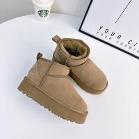 China Winter Cowhide Snow Boots for Women Genuine Leather Short Boots Waterproof Non-Slip Warm Cotton Shoes Size 35-40 for sale