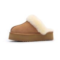 China Women Winter Snow Boots Wool Lining TPR Sole Anti Slip Warm Thick Soled Slippers Size 35 40 for sale
