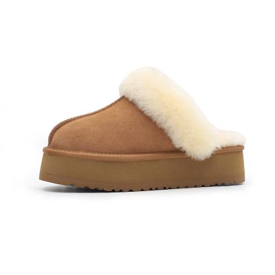 China Women Winter Snow Boots Wool Lining TPR Sole Anti Slip Warm Thick Soled Slippers Size 35 40 for sale