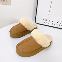 China Women Winter Snow Boots Wool Lining TPR Sole Anti Slip Warm Thick Soled Slippers Size 35 40 for sale