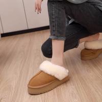 China Women Winter Snow Boots Wool Lining TPR Sole Anti Slip Warm Thick Soled Slippers Size 35 40 for sale
