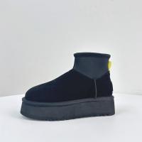 China Women Winter Snow Boots Thick Wool Lining Waterproof Cowhide EVA Sole Anti Slip Size 35-40 for sale