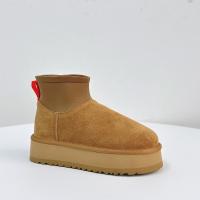 China Women Winter Snow Boots Thick Wool Lining Waterproof Cowhide EVA Sole Anti Slip Size 35-40 for sale