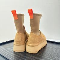China Women Winter Snow Boots Thick Wool Lining Waterproof Cowhide EVA Sole Anti Slip Size 35-40 for sale