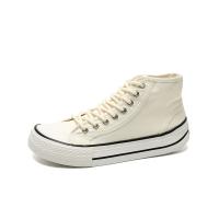 China Wholesale Triple Vulcanized High Top Canvas Shoes for Women EU 35-40 for sale