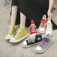 China Wholesale Triple Vulcanized High Top Canvas Shoes for Women EU 35-40 for sale