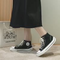 China Wholesale Triple Vulcanized High Top Canvas Shoes for Women EU 35-40 for sale