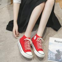 China Wholesale Triple Vulcanized High Top Canvas Shoes for Women EU 35-40 for sale