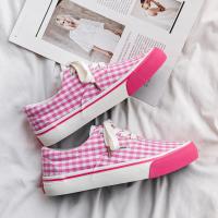 China Custom Pink Triple Vulcanized Canvas Shoes for Women Size 35-40 Spring Summer Daily Wear for sale
