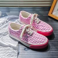 China Custom Pink Triple Vulcanized Canvas Shoes for Women Size 35-40 Spring Summer Daily Wear for sale