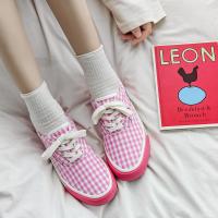 China Custom Pink Triple Vulcanized Canvas Shoes for Women Size 35-40 Spring Summer Daily Wear for sale