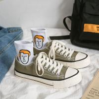 China Triple Vulcanized Canvas Shoes EU35-40 Women Low Top Breathable Casual Sneakers for sale