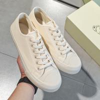 China Milky White Breathable Canvas Shoes Men Casual Low Top Triple Vulcanized Rubber Sole EU 39-44 for sale