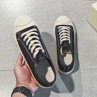China Milky White Breathable Canvas Shoes Men Casual Low Top Triple Vulcanized Rubber Sole EU 39-44 for sale