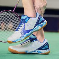 China Custom Anti-Slip Tennis Badminton Shoes Size 36-47 Breathable Mesh Microfiber Upper for sale