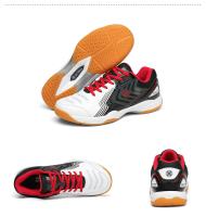 China Custom Anti-Slip Tennis Badminton Shoes Size 36-47 Breathable Mesh Microfiber Upper for sale