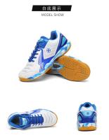China Custom Anti-Slip Tennis Badminton Shoes Size 36-47 Breathable Mesh Microfiber Upper for sale