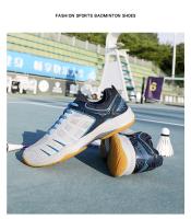 China Custom Tennis Badminton Shoes Anti-Slip Size 36-47 Breathable Mesh Microfiber Upper for sale