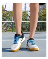 China Custom Tennis Badminton Shoes Anti-Slip Size 36-47 Breathable Mesh Microfiber Upper for sale