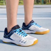 China Custom Tennis Badminton Shoes Anti-Slip Size 36-47 Breathable Mesh Microfiber Upper for sale