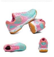 China Custom Tennis Badminton Shoes Lightweight Anti-Slip Breathable Mesh Upper Size 36-41 for sale