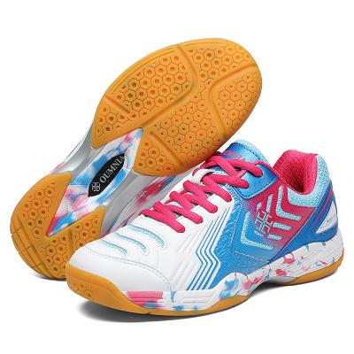 China Custom Tennis Badminton Shoes Lightweight Anti-Slip Breathable Mesh Upper Size 36-41 for sale