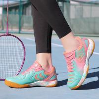 China Custom Tennis Badminton Shoes Lightweight Anti-Slip Breathable Mesh Upper Size 36-41 for sale