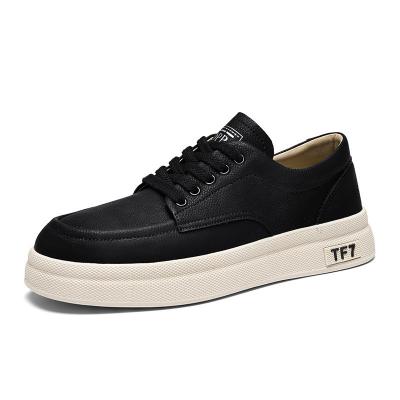 China Men's Genuine Leather Casual Sneakers Rubber Outsole Lace-Up Shoes Size 39-44 for sale