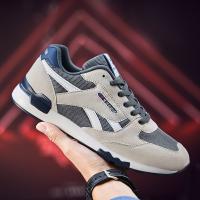 China Men's Breathable Mesh Running Shoes Suede Leather TPR EVA Outsole Size 38-48 Lightweight Non-Slip for sale